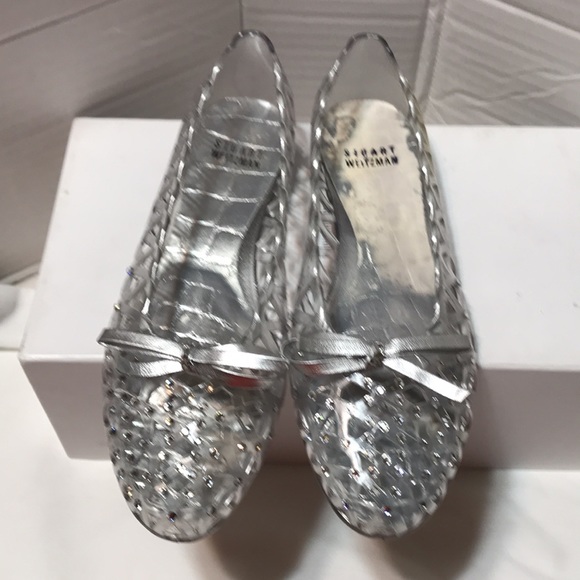 Stuart Weitzman | Shoes | Stuart Weitzman Clear Jelly Flats With ...